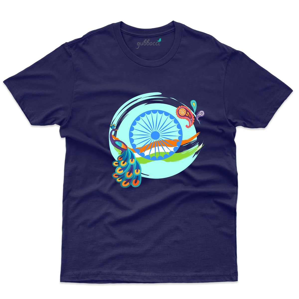 Ashoka Chakra Design T-shirt - Independence Day Collection | Gubbacci