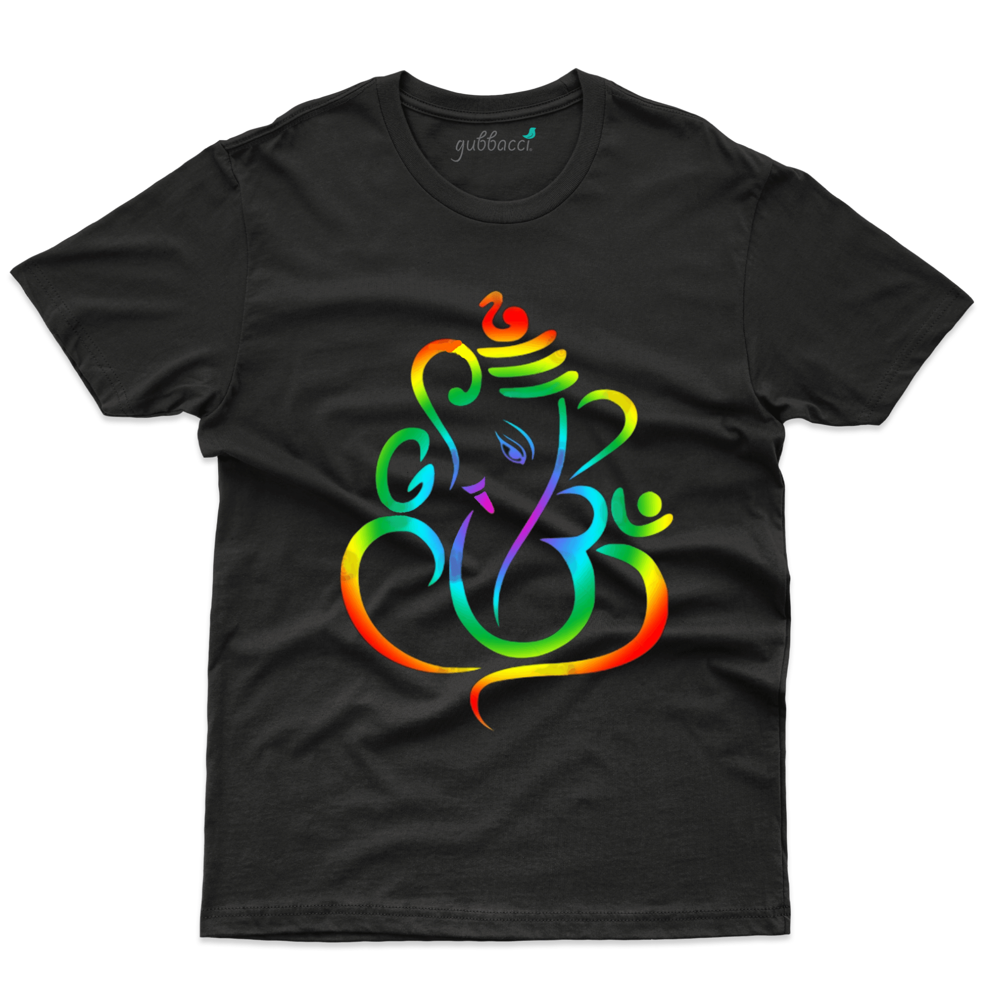 Colorful Ganesha Design T-Shirt - Ganesh Chaturthi Tee | Gubbacci