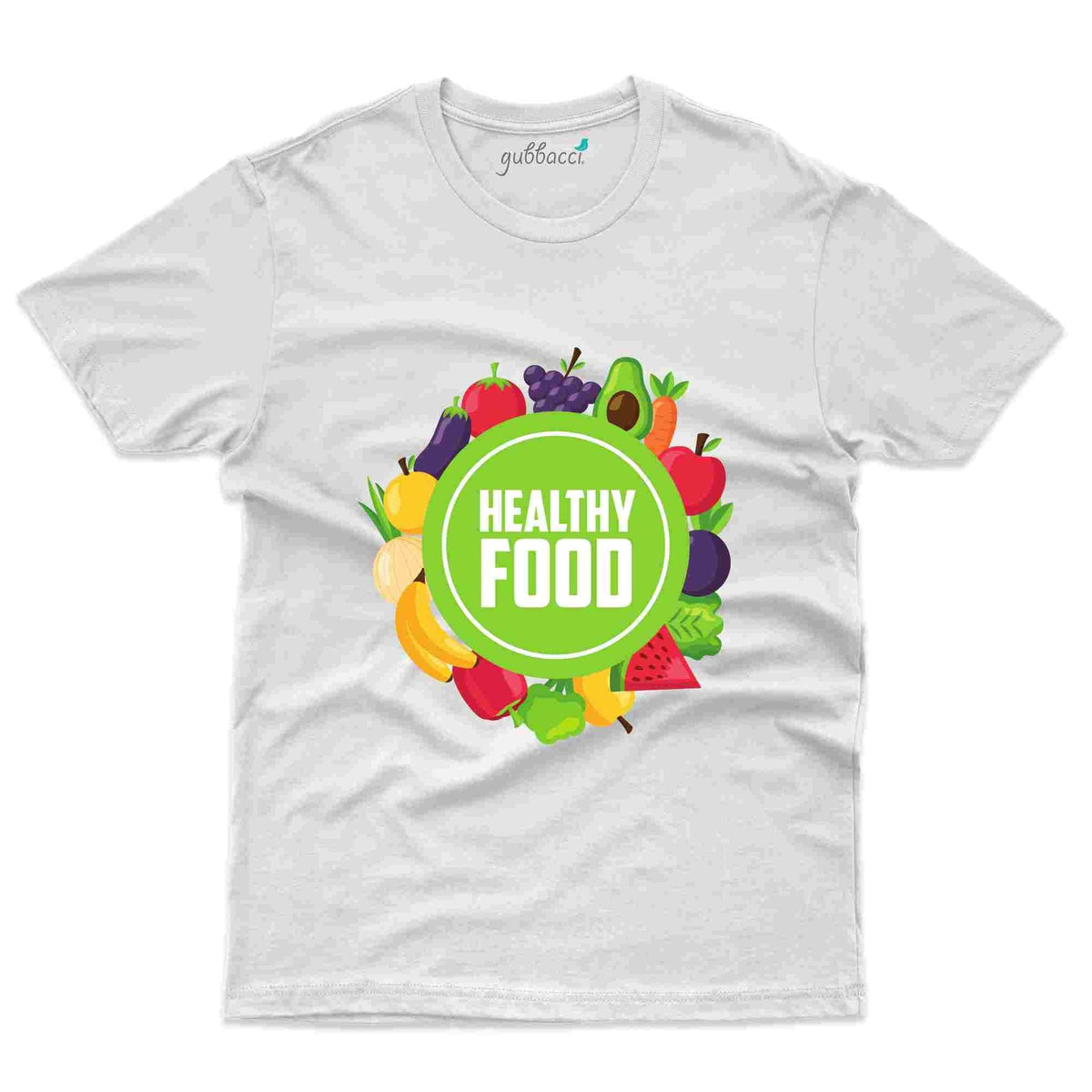 Healthy Food White T-Shirt - Healthy Food Collection | Gubbacci