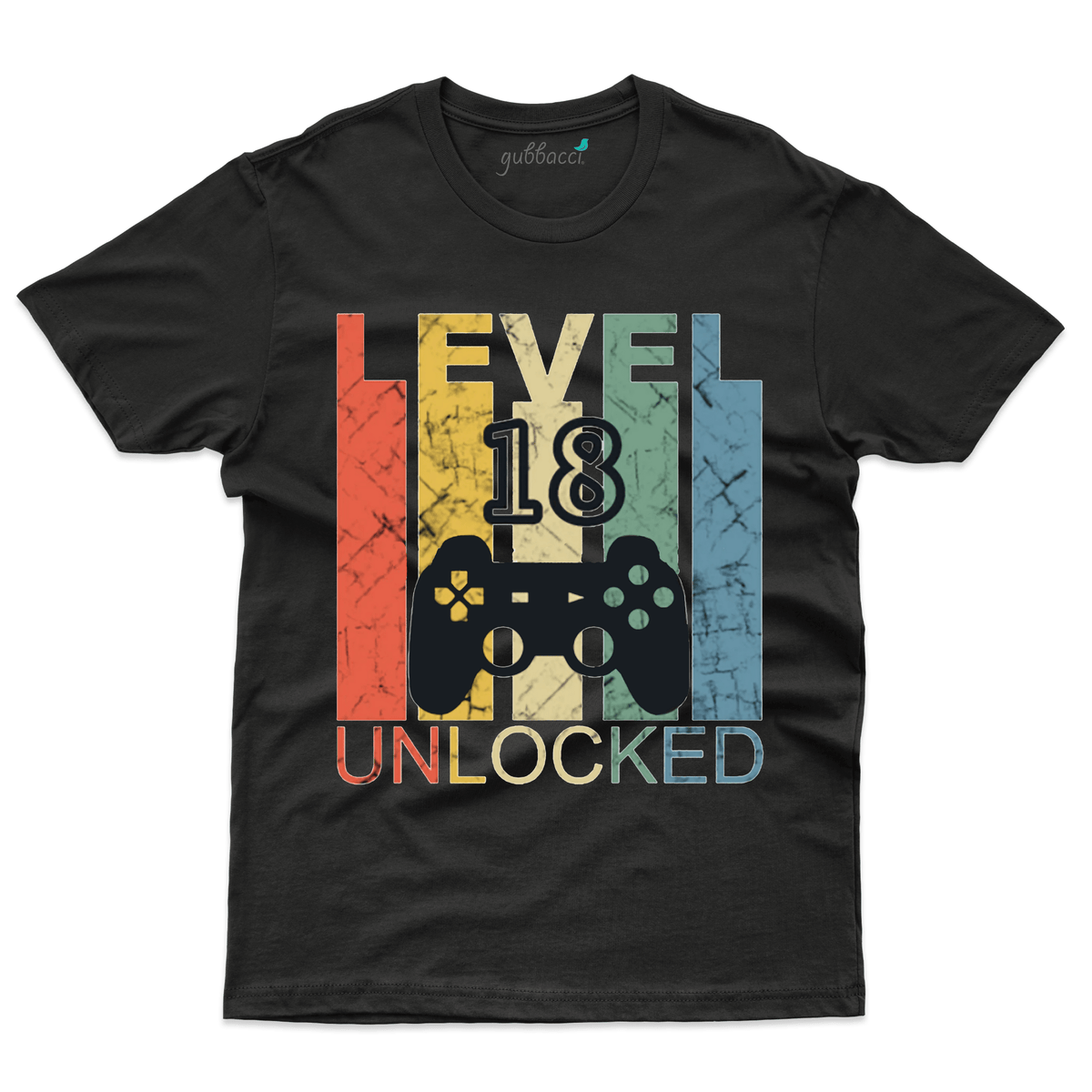 Level 18 Unlocked T-Shirt - 18th Birthday Collection | Gubbacci