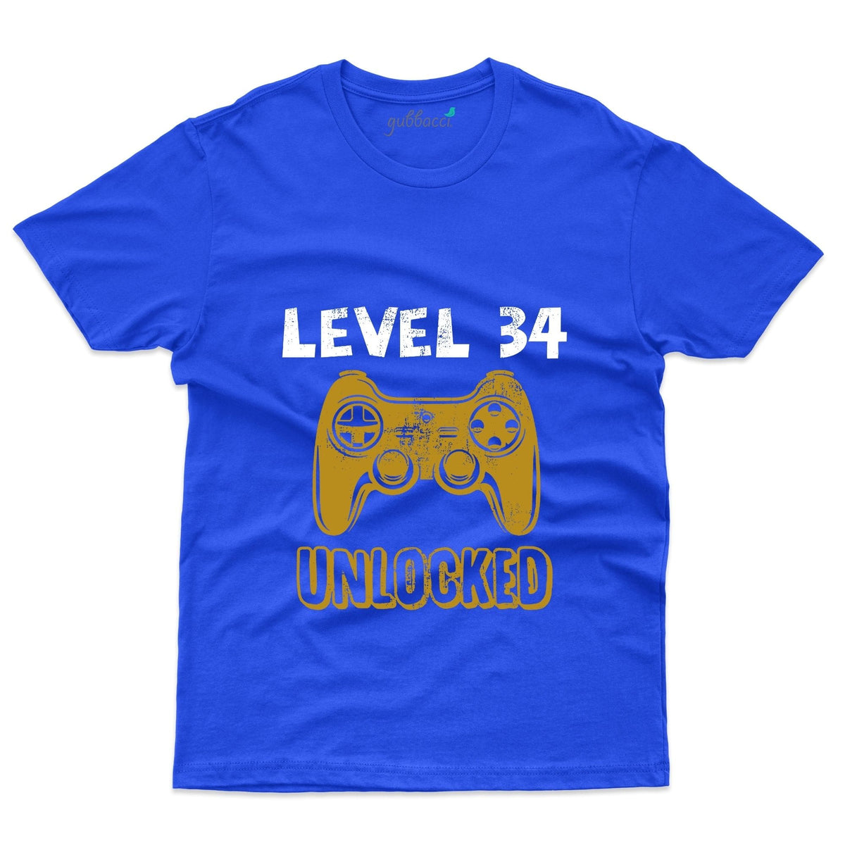 Level 34 Unlocked 5 T-Shirt - 34th Birthday Collection | Gubbacci