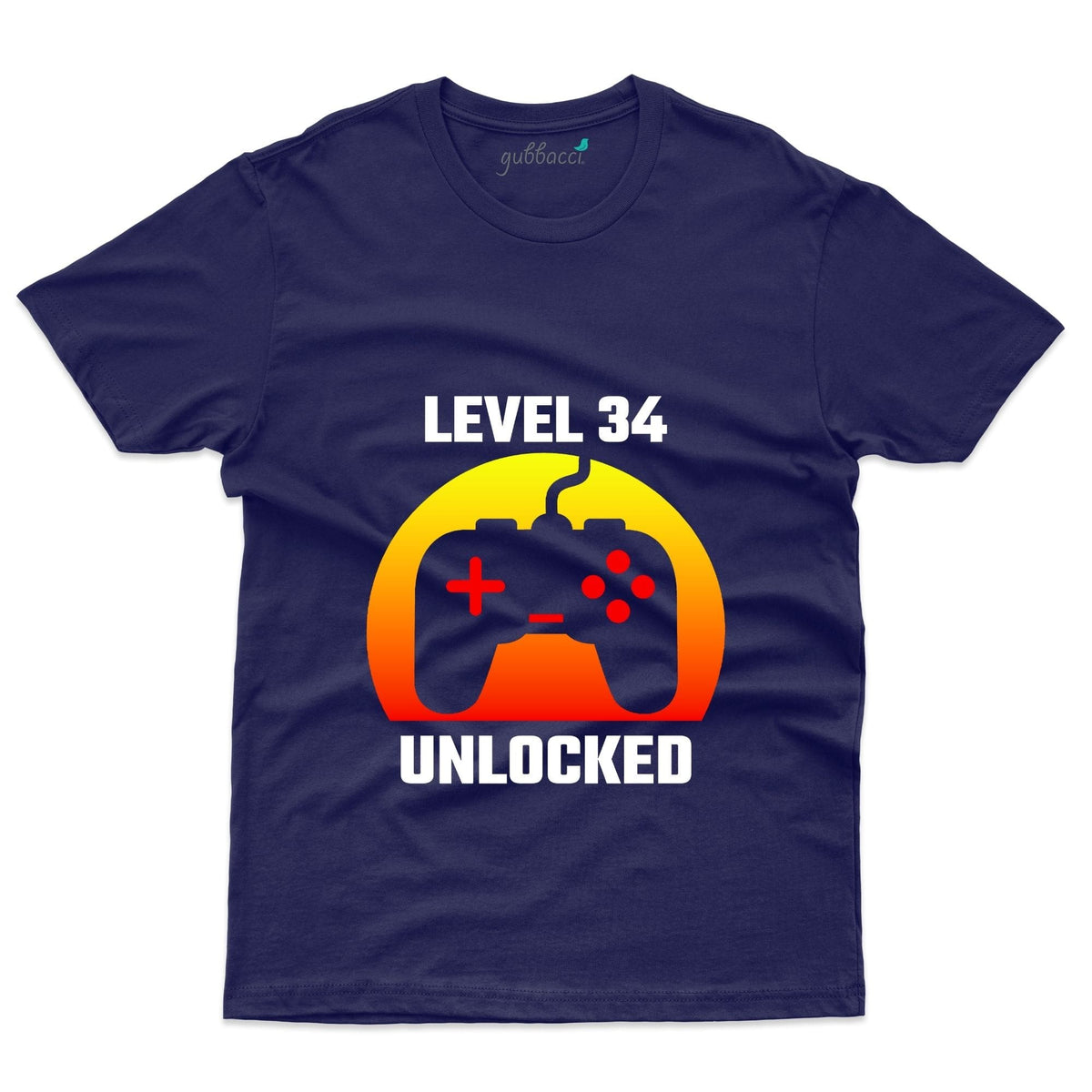 Level 34 Unlocked 6 T-Shirt - 34th Birthday Collection | Gubbacci