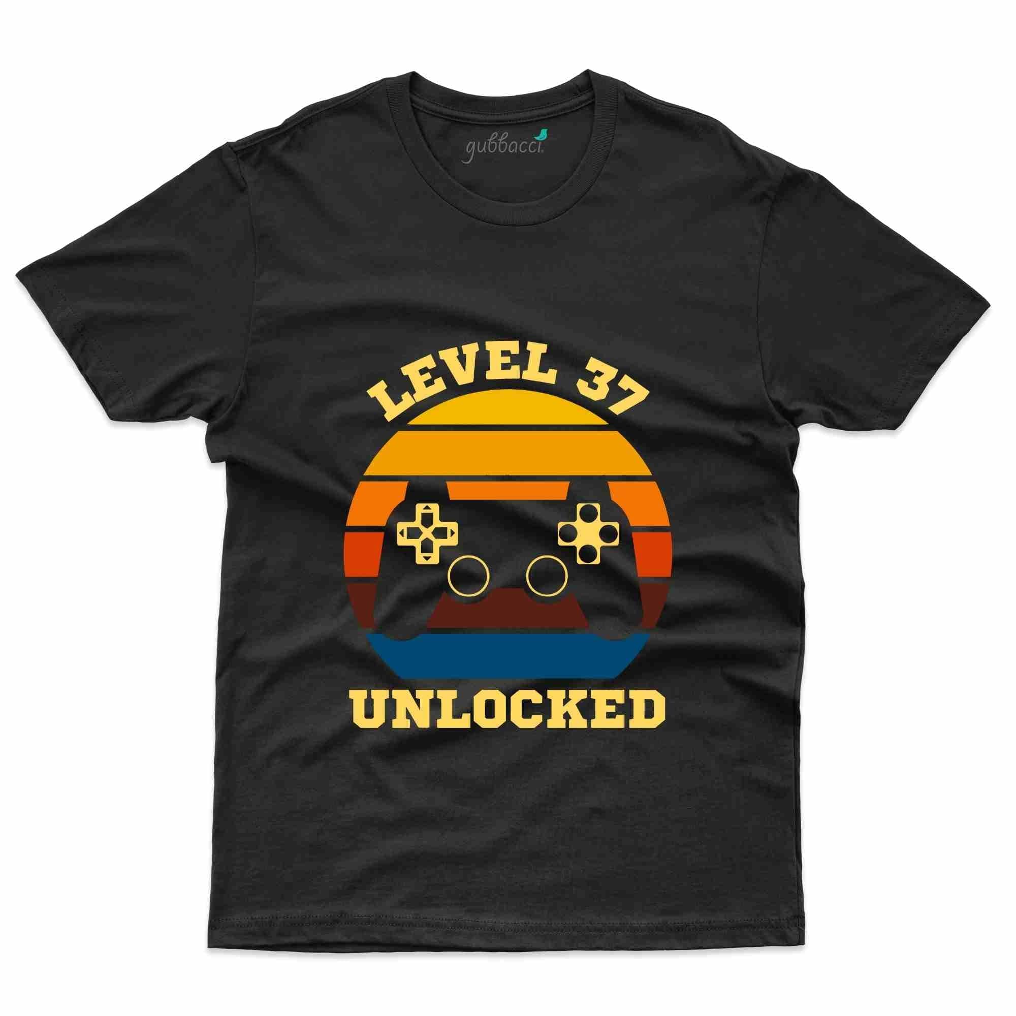 Level 37 Unlocked T-Shirt - 37th Birthday T-Shirt Collection | Gubbacci