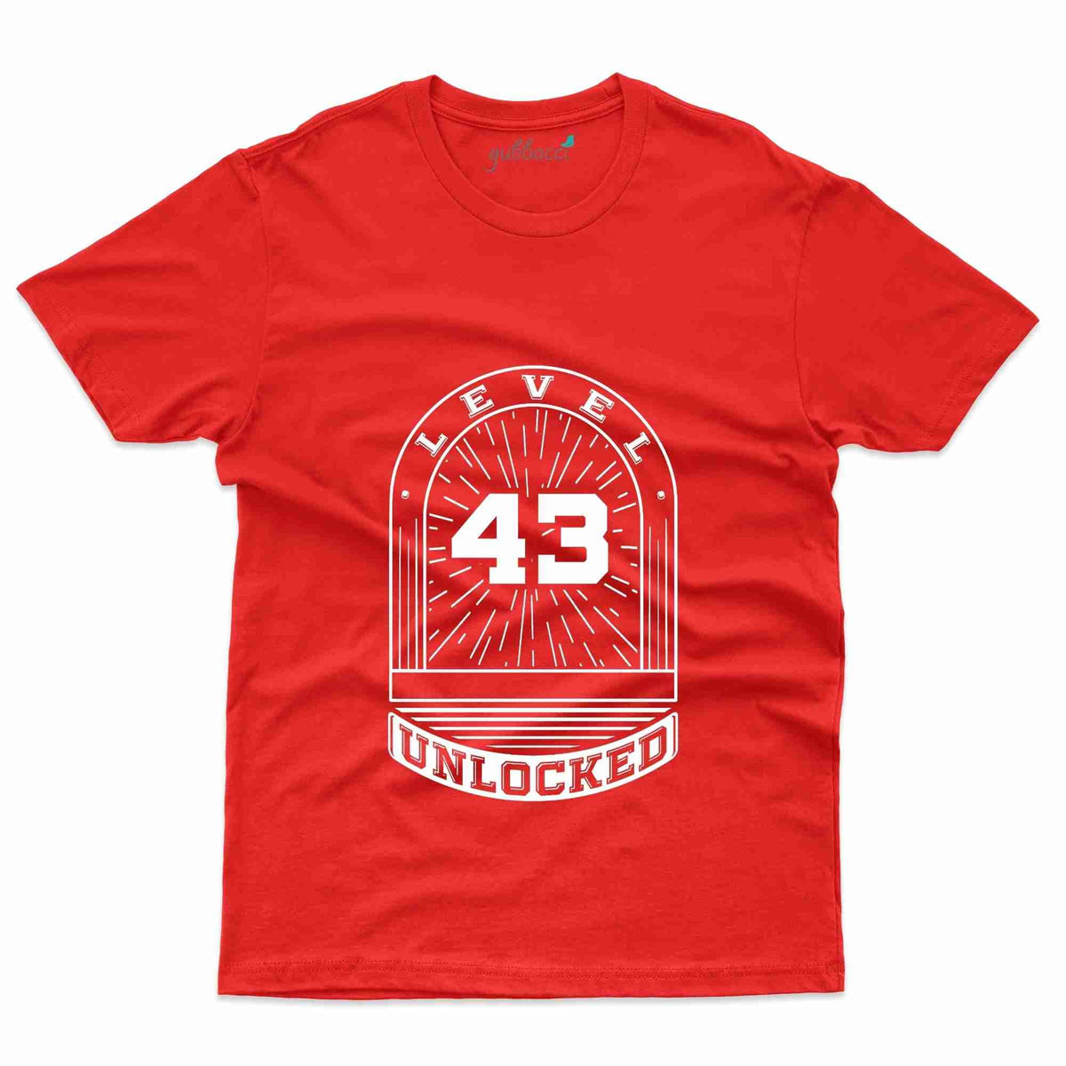 Level 43 Unlocked Classic T-Shirt - 43rd Birthday Collection | Gubbacci