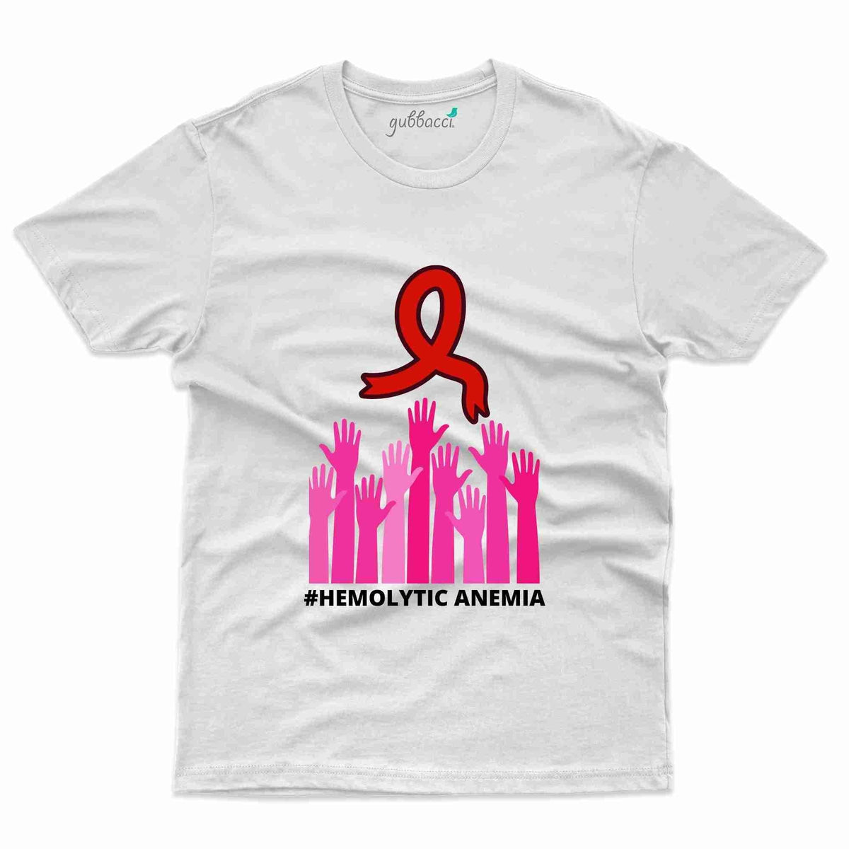 Raise Hand T-Shirt- Hemolytic Anemia Collection | Gubbacci