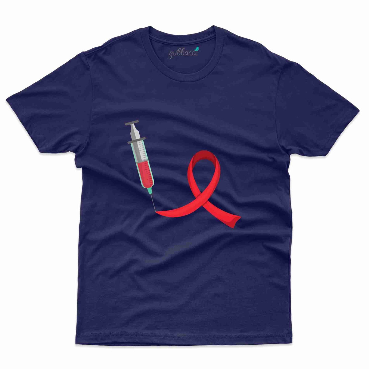 Red Ribbon with Injection T-Shirt - Hemolytic Anemia Collection | Gubbacci